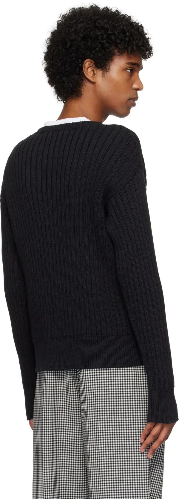 Marni Ribbed Logo Crewneck Sweater