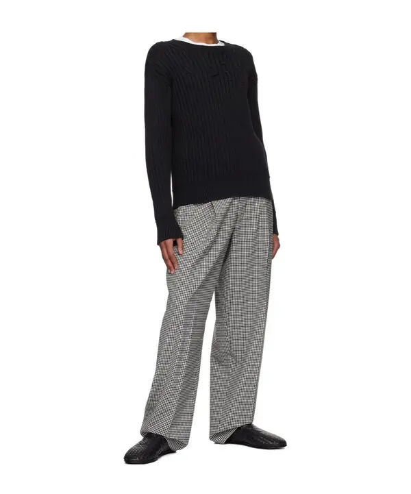 Marni Ribbed Logo Crewneck Sweater