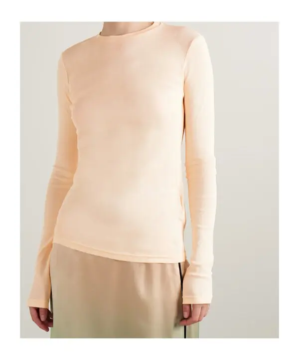 JIL SANDER Set Of Three Cotton-jersey Tops - Peach