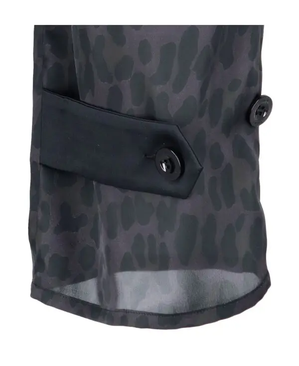 Sacai Leopard Print Satin Straight Leg Pants
