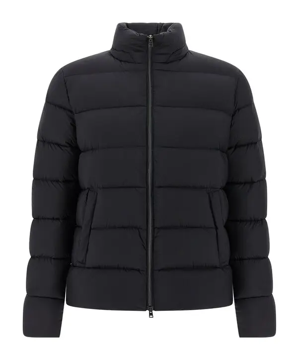 Herno Hooded Quilted Bomber Jacket - Blue