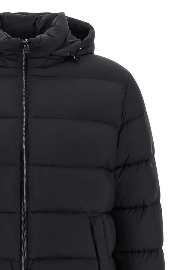 Herno Hooded Quilted Bomber Jacket - Blue