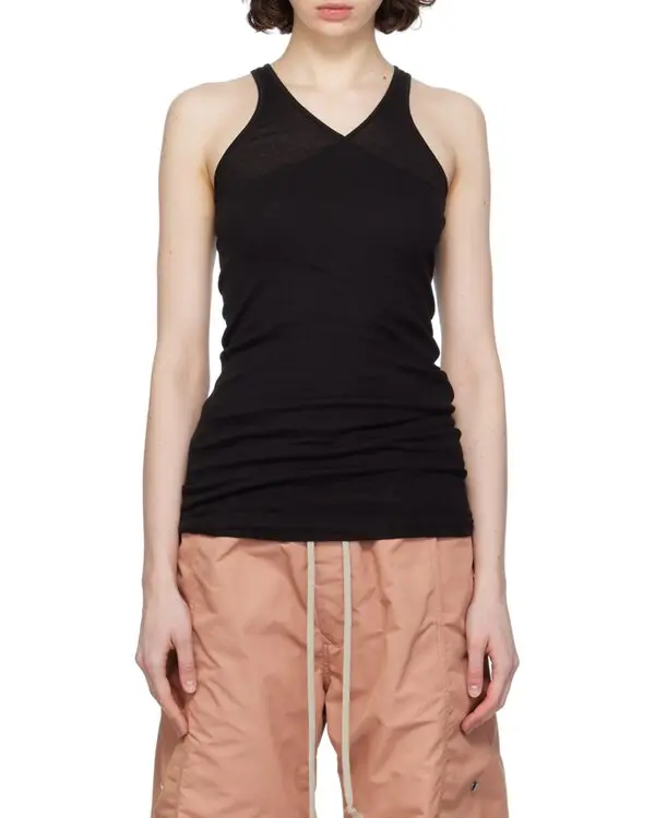 Rick Owens Asymmetrical Layered Sleeveless Tank Top