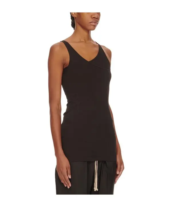 Rick Owens Asymmetrical Layered Sleeveless Tank Top