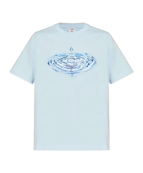 Casablanca Drip T-shirt - Light Blue