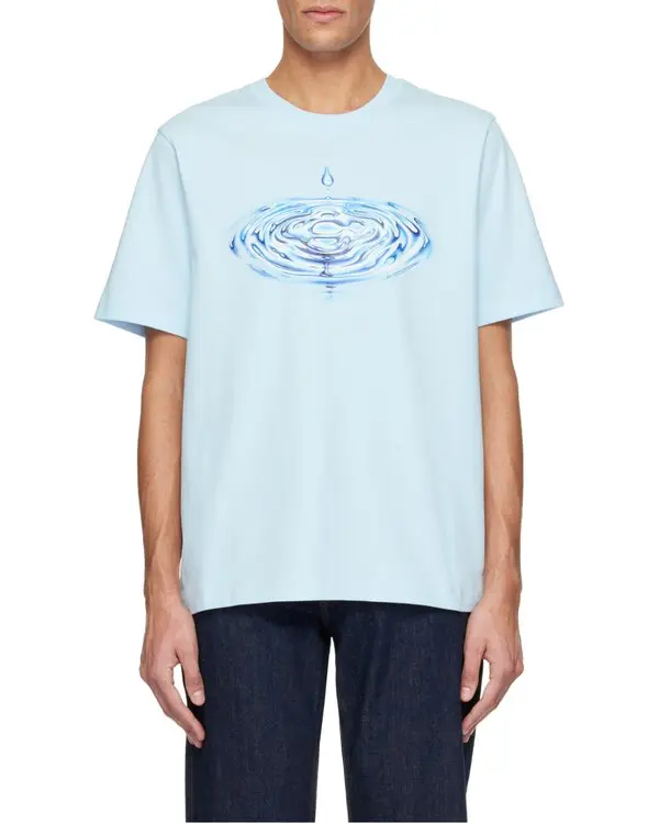 Casablanca Drip T-shirt - Light Blue