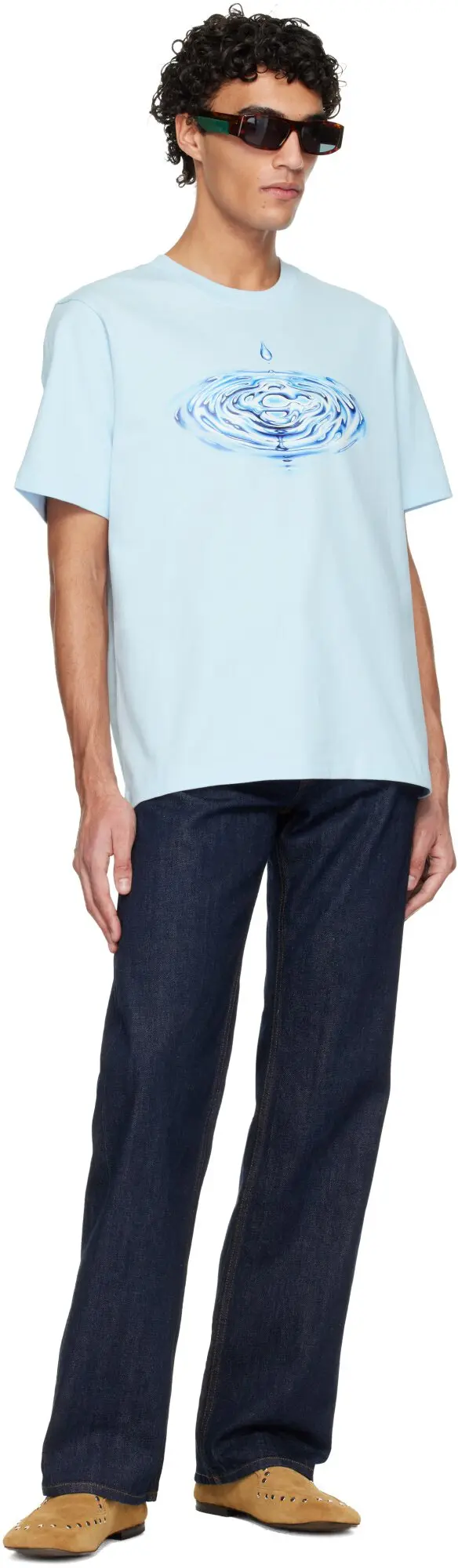 Casablanca Drip T-shirt - Light Blue
