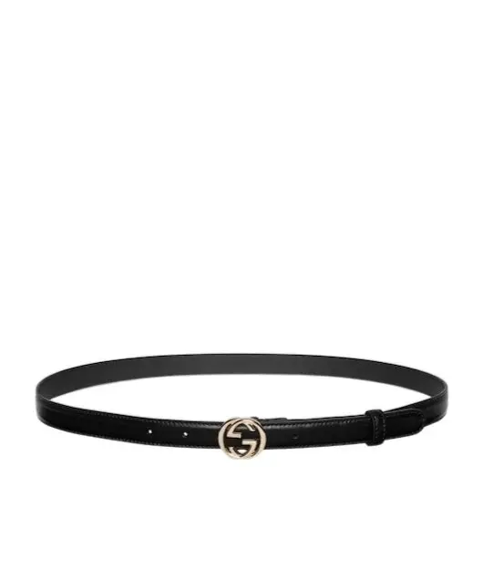 Gucci Interlocking G Buckle Belt - Black