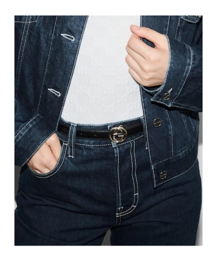 Gucci Interlocking G Buckle Belt - Black