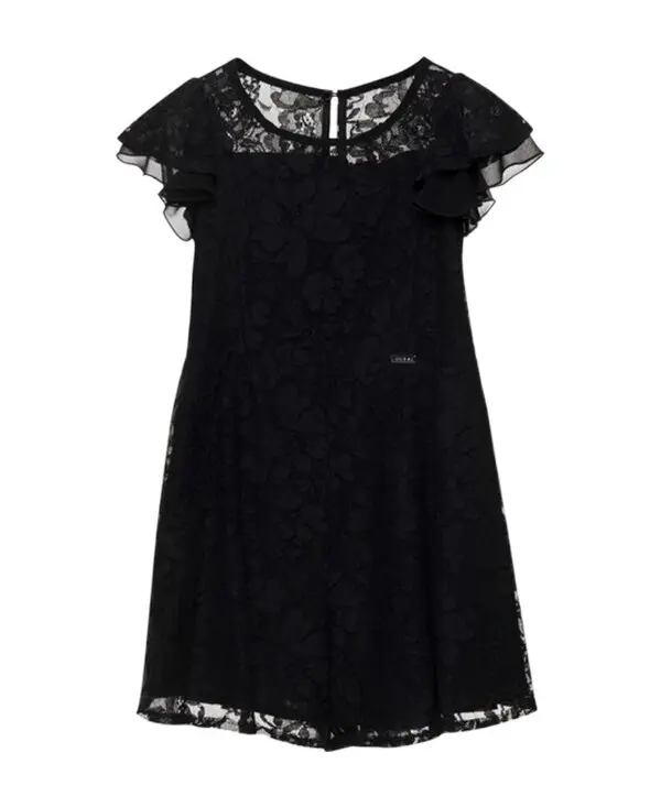 Monnalisa Short Sleeve Lace Dress