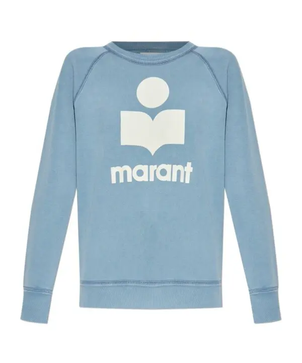 Isabel Marant Étoile Logo Print Crewneck Sweatshirt - Blue