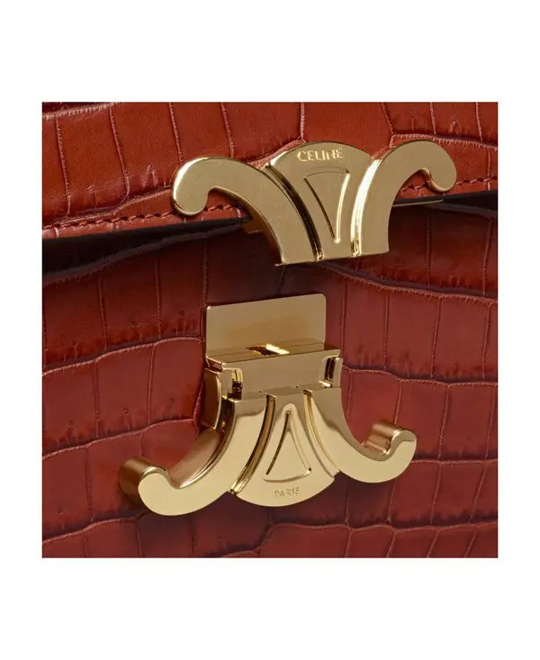 Celine Classique Triomphe Bag In Niloticus Crocodile