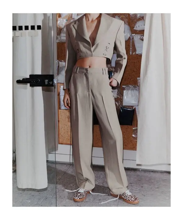 Marella Lace-up Barrel-leg Trousers