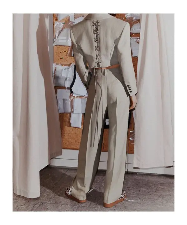Marella Lace-up Barrel-leg Trousers
