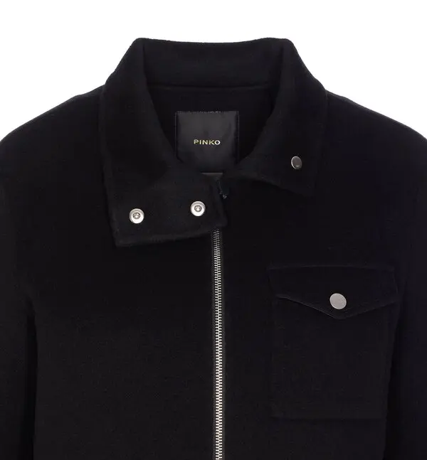 Pinko Long-sleeve Zip-up Jacket With Chest Pockets