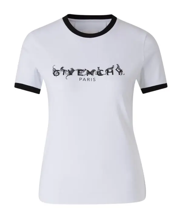 Givenchy Logo Printed Crewneck T-shirt - White