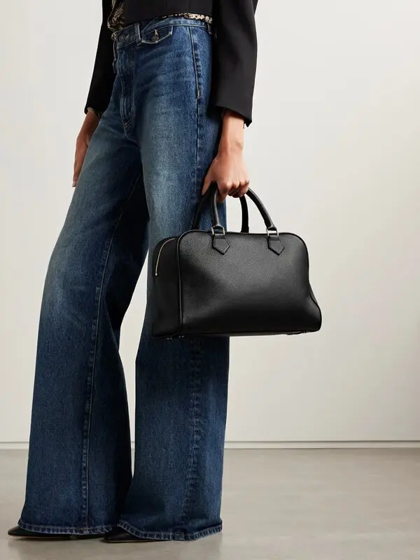 NILI LOTAN Jaclyn Textured Leather Tote - Black