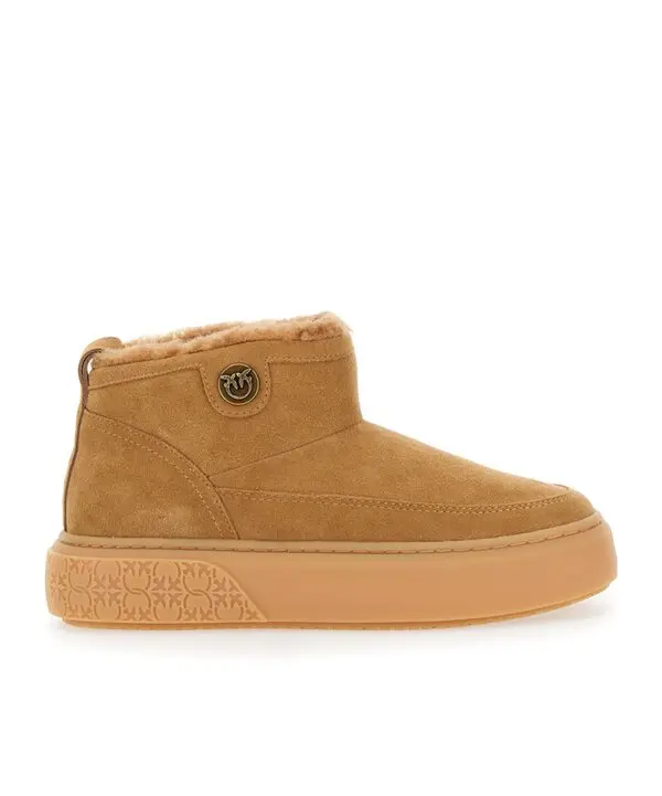 Pinko Round-toe Slip-on Boots - Brown