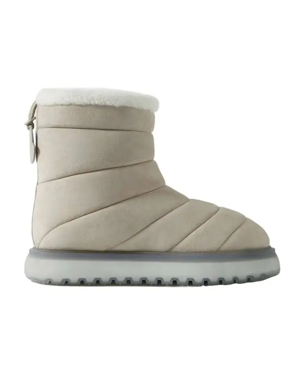 Moncler Hermosa Shearling-lined Suede Ankle Boots