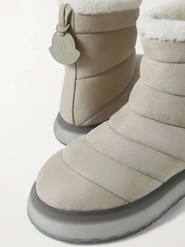 Moncler Hermosa Shearling-lined Suede Ankle Boots