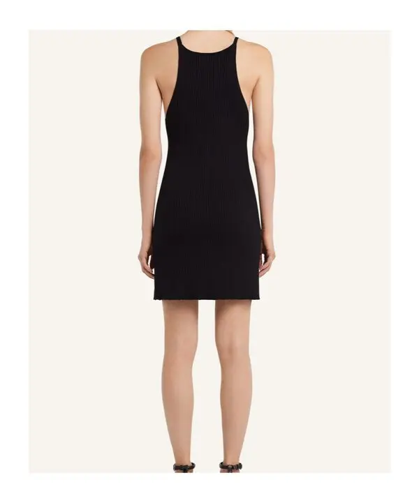 COURREGES Rib Knit Dress With Buckle Detail