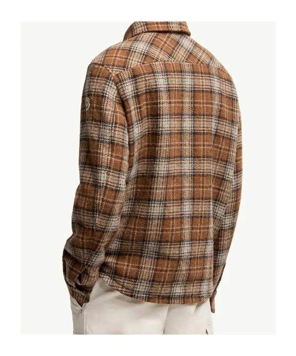 Moncler Checked Shirt Jacket With Zip Closure