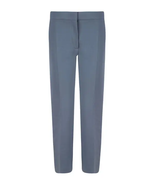 Max Mara Pleat Detailed Tapered Cropped Trousers - Blue