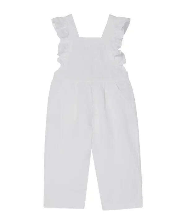IL GUFO Linen Dungarees - White