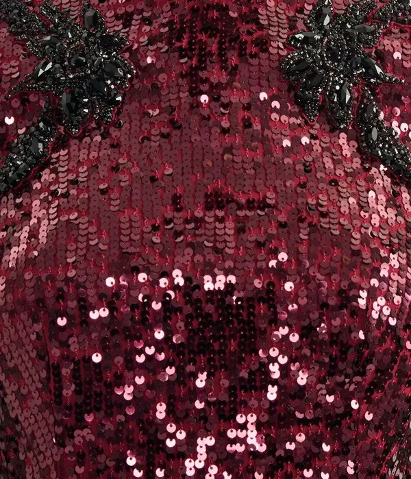 Erdem Embellished Sequined Georgette Midi Dress