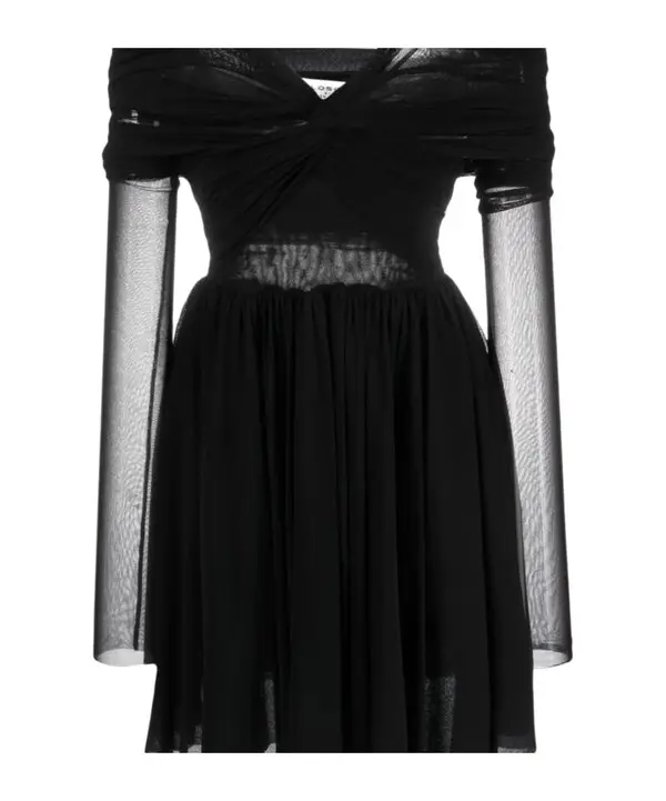 Philosophy Di Lorenzo Serafini Mesh Long Sleeve Mini Dress
