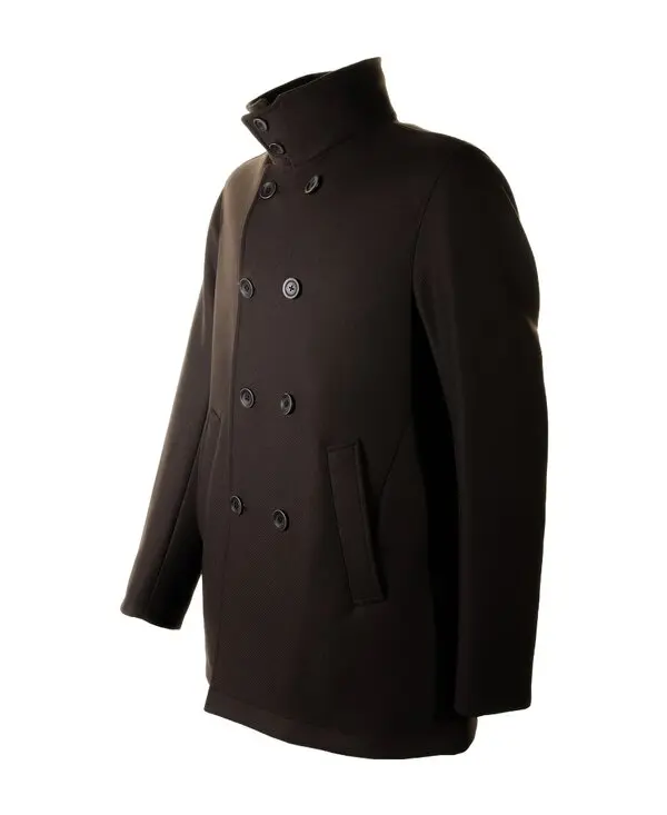 Herno Double-breasted High Neck Jacket - Black