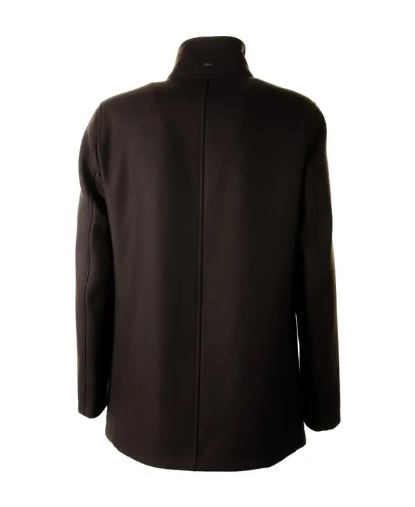 Herno Double-breasted High Neck Jacket - Black