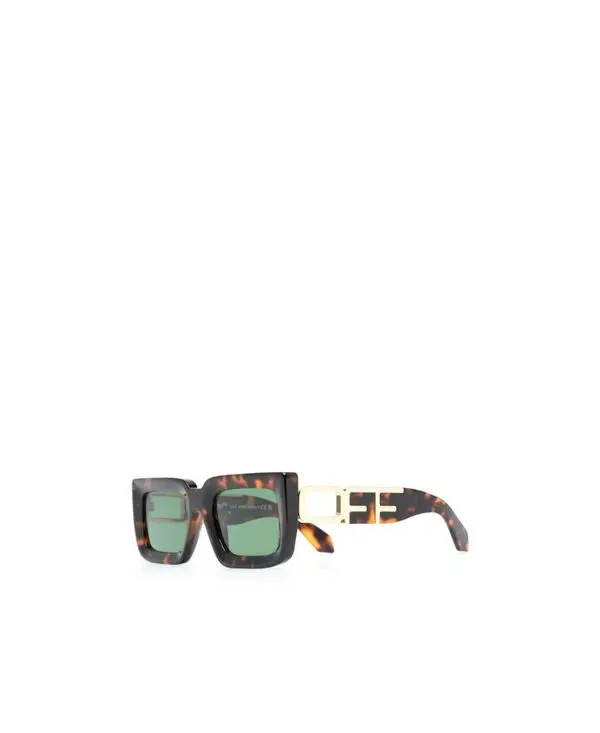 Off-White Boston Rectangular Frame Sunglasses - Green