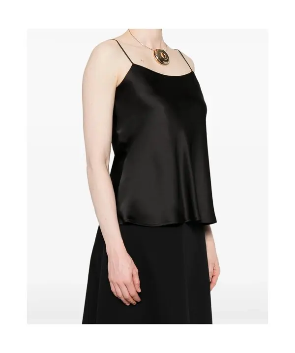 Herno Spaghetti Straps Satin Tank Top