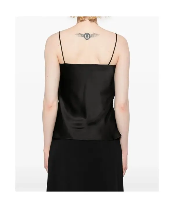 Herno Spaghetti Straps Satin Tank Top