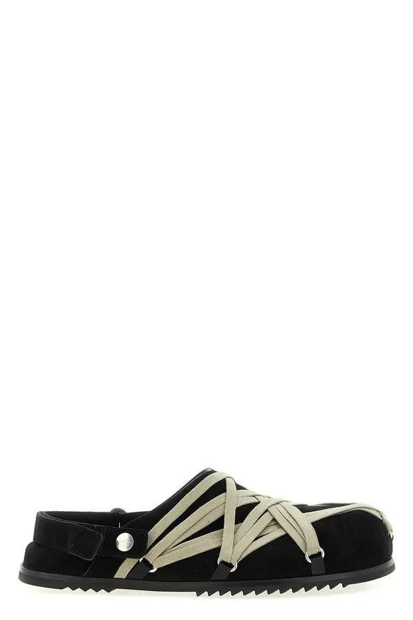 Rick Owens Megalace Strapped Mules