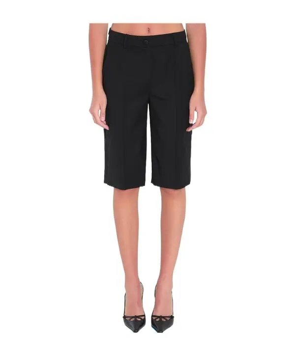 Dolce & Gabbana Pleated Wide-leg Shorts - Black