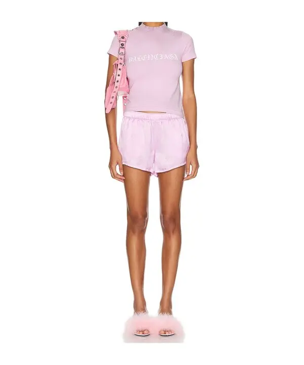 Balenciaga Elasticated Logo Pattern Shorts
