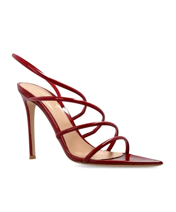 GIANVITO ROSSI Ettie Pointed Toe Sandals - Red