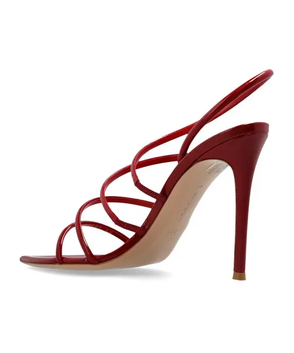 GIANVITO ROSSI Ettie Pointed Toe Sandals - Red