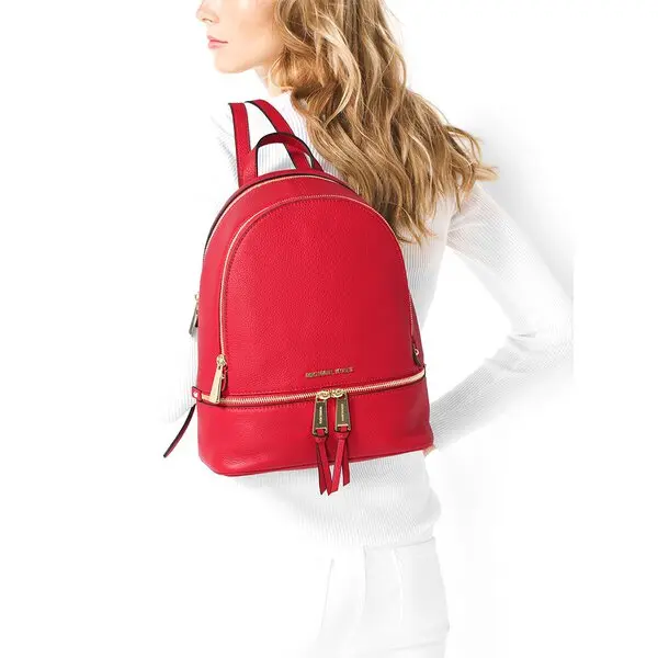 Michael Kors Leather Logo Backpack