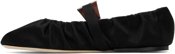 Paris Texas Sveva Plissé Buckle Ballet Flats
