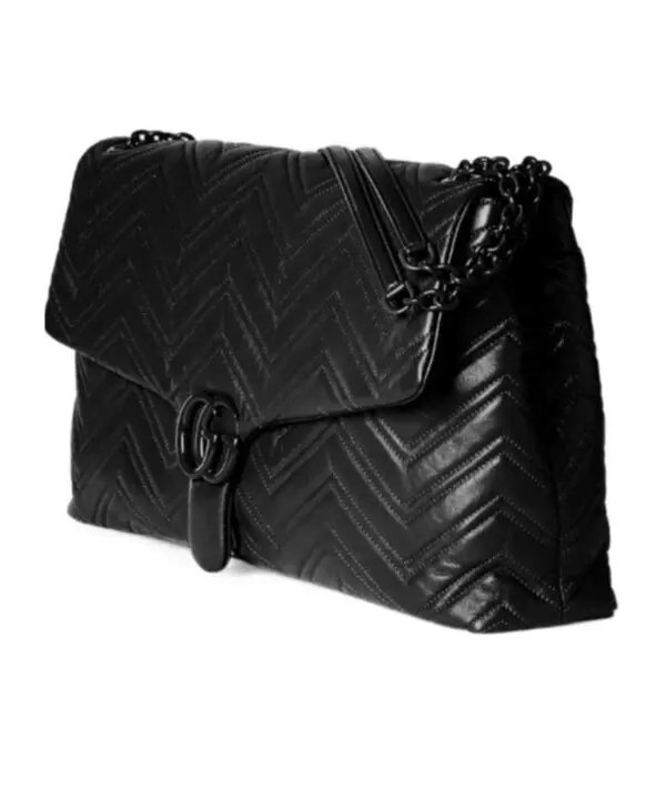 Gucci Gg Marmont Maxi Shoulder Bag - Black