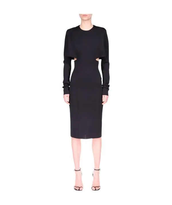 Givenchy Cut-out Punto Milano Midi Dress