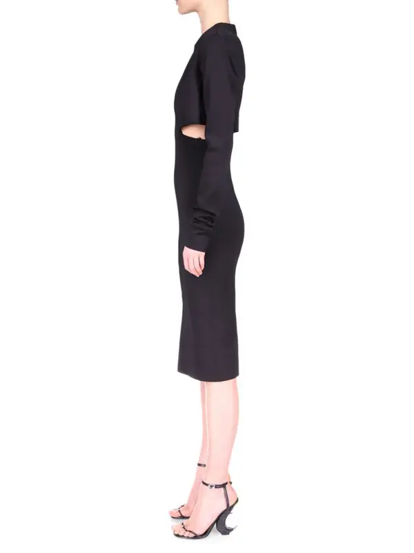 Givenchy Cut-out Punto Milano Midi Dress