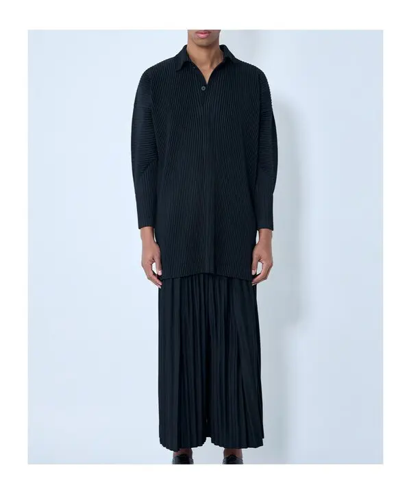 Issey Miyake Homme Plissé Long-sleeved Pleated Shirt