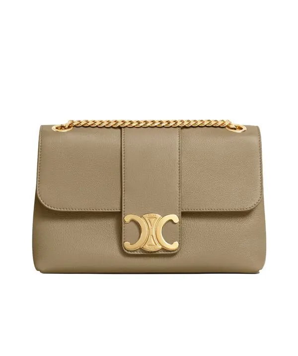 Celine Medium Victoire Bag In Supple Calfskin - Brown