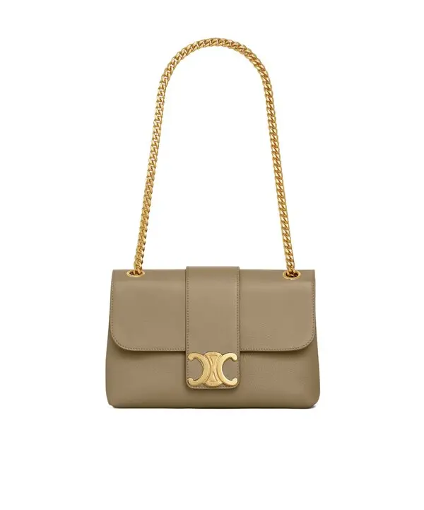 Celine Medium Victoire Bag In Supple Calfskin - Brown