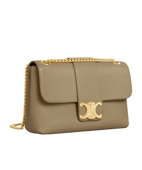 Celine Medium Victoire Bag In Supple Calfskin - Brown