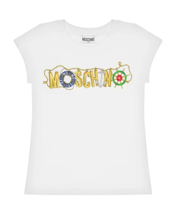 Moschino Print Short Sleeve T-shirt - White